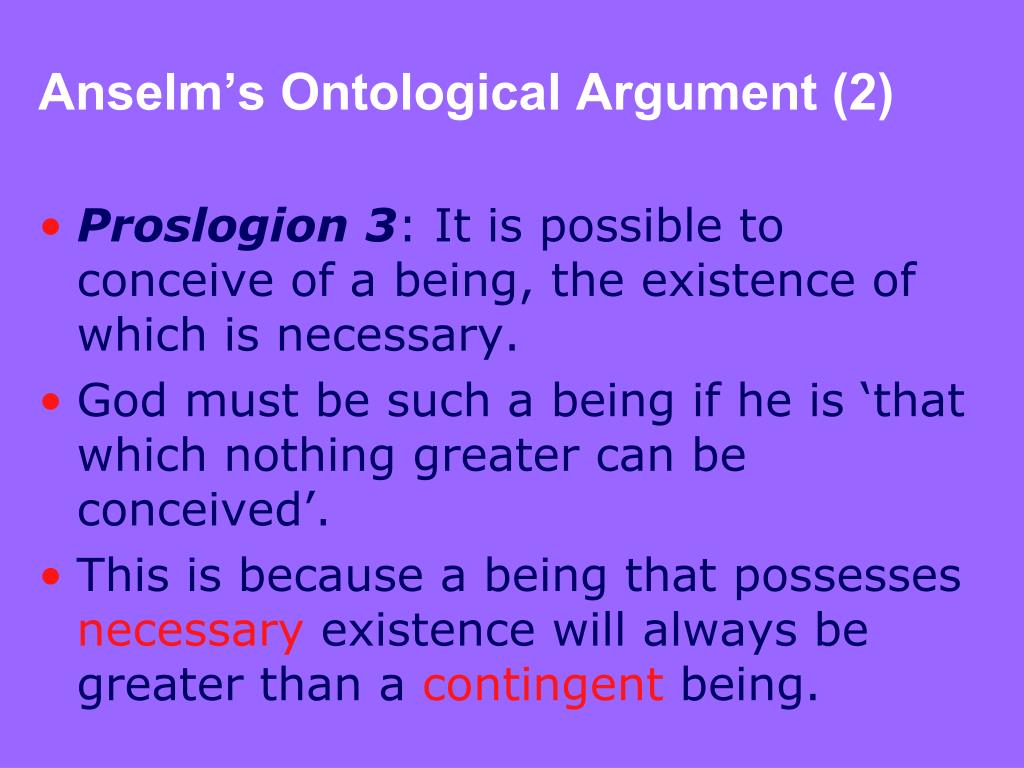 Ppt The Ontological Argument For The Existence Of God Powerpoint