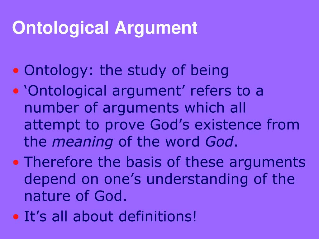 Ppt The Ontological Argument For The Existence Of God Powerpoint