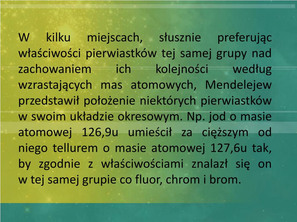 PPT - Mendelejew- twórca układu okresowego pierwiastków PowerPoint ...