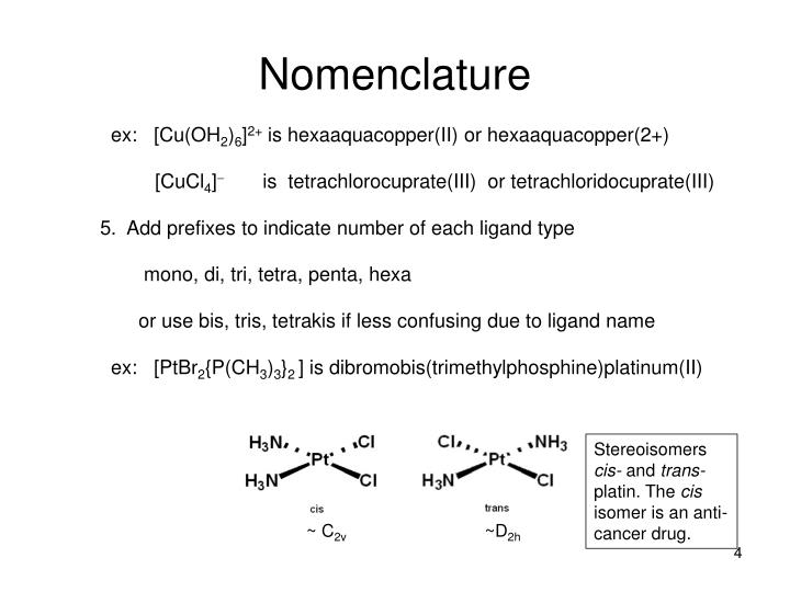 PPT - CH7. Intro to Coordination Compounds PowerPoint Presentation - ID ...