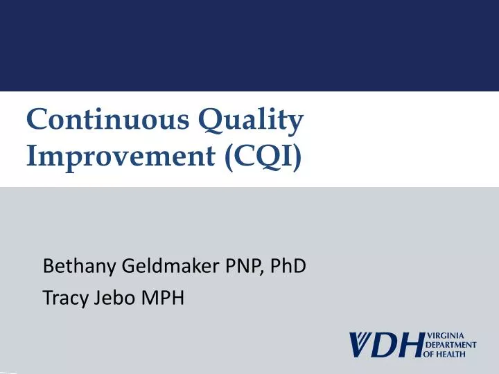 PPT - Continuous Quality Improvement (CQI) PowerPoint Presentation ...