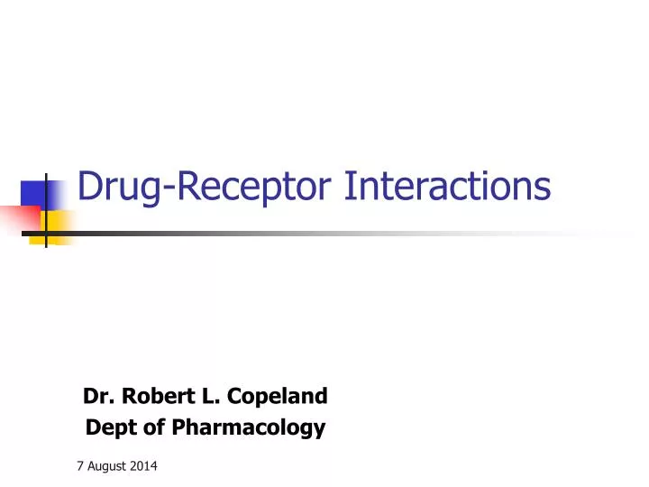 PPT - Drug-Receptor Interactions PowerPoint Presentation, free download ...