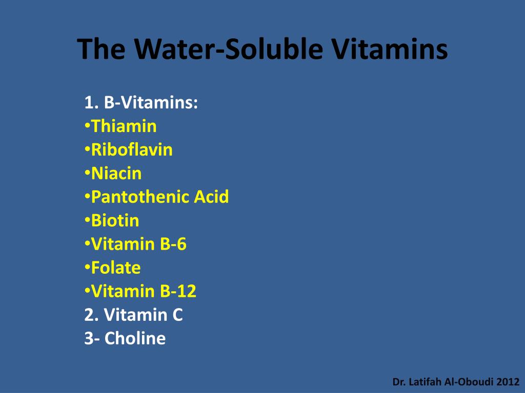 PPT - The Water-Soluble Vitamins PowerPoint Presentation, free download ...