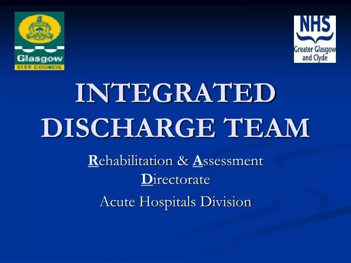PPT - INTEGRATED DISCHARGE TEAM PowerPoint Presentation, free download ...