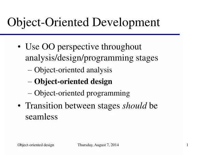 PPT - Object-Oriented Development PowerPoint Presentation, free ...