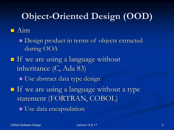 PPT - Object-Oriented Design (OOD) PowerPoint Presentation, free ... PPT - Object-Oriented Design (OOD) PowerPoint Presentation, free ...
