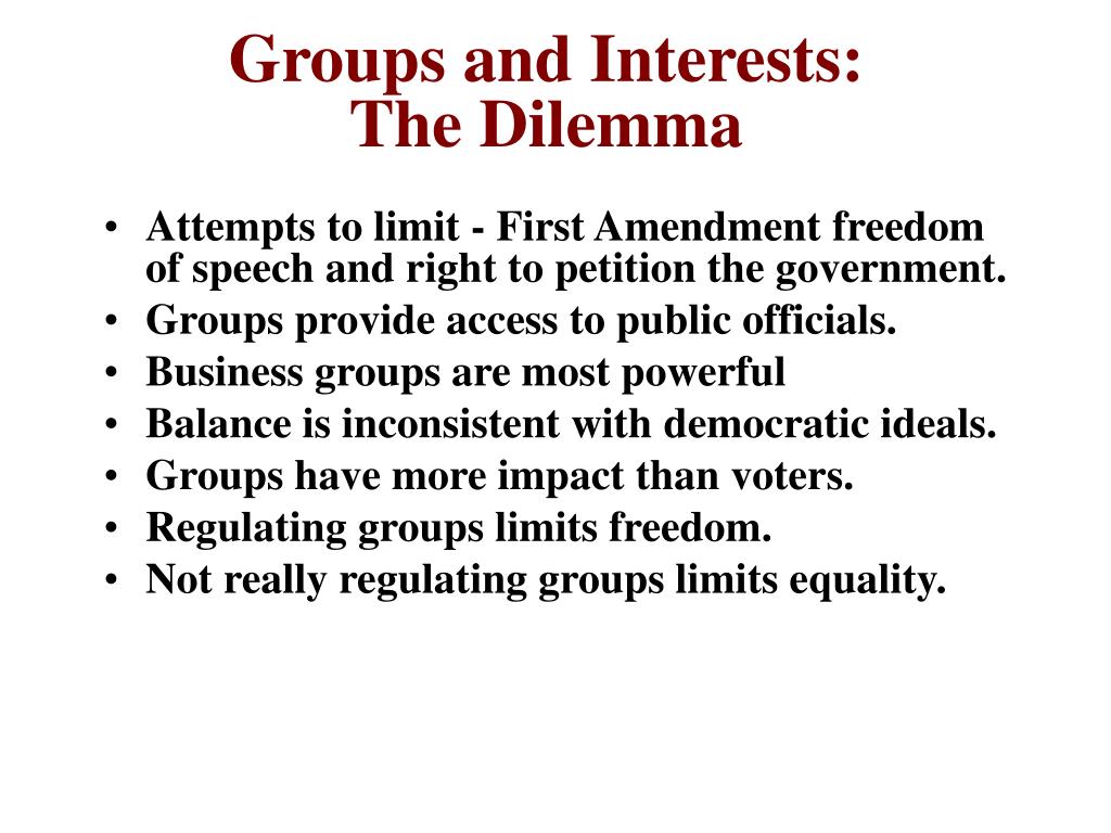 Ppt Chapter 7 Interest Groups Powerpoint Presentation Free Download