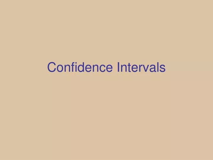 PPT - Confidence Intervals PowerPoint Presentation, free download - ID ...
