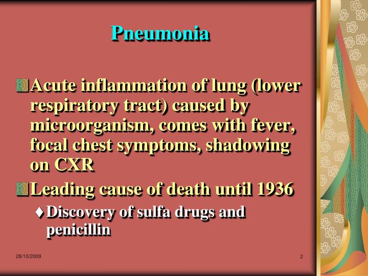 PPT - Pneumonia PowerPoint Presentation - ID:2965063