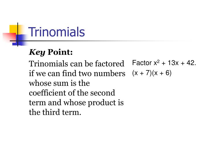 PPT - Factoring Algebraic Expressions PowerPoint Presentation - ID:2965207