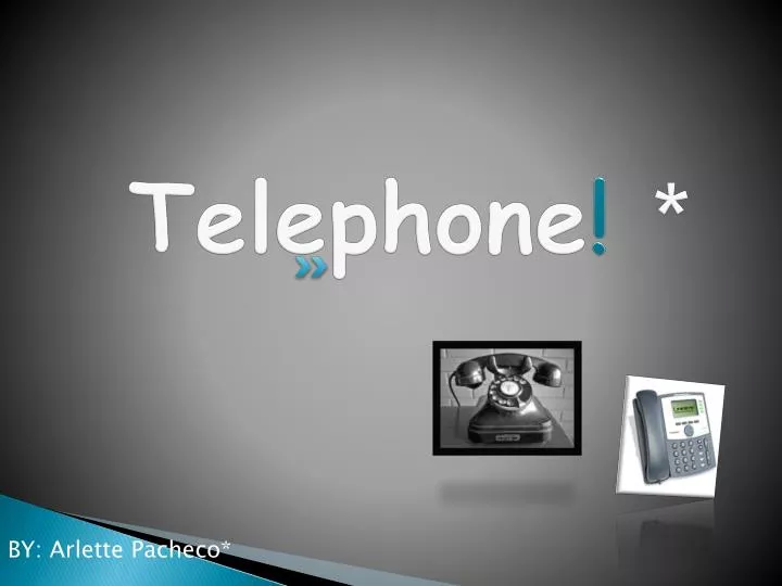 PPT - Telephone ! * PowerPoint Presentation, free download - ID:2965461