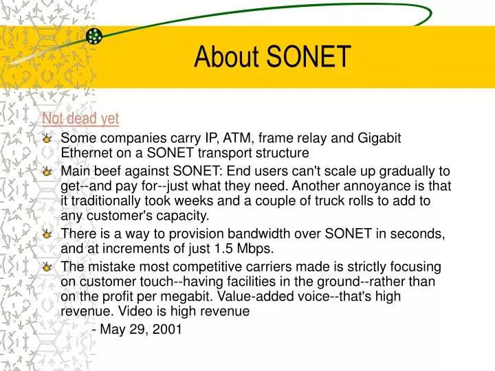 PPT - About SONET PowerPoint Presentation, free download - ID:2966040