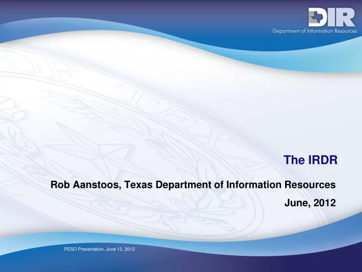 PPT - The IRDR PowerPoint Presentation, free download - ID:2966291