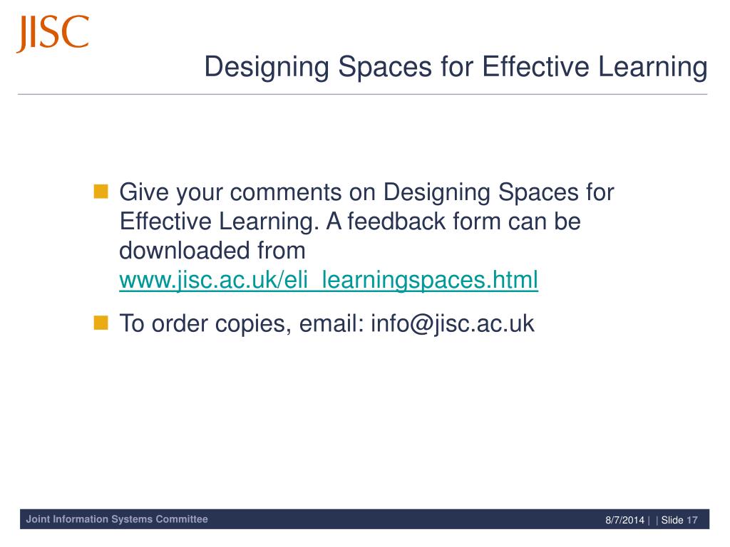 PPT - Designing Spaces for Effective Learning PowerPoint Presentation ...