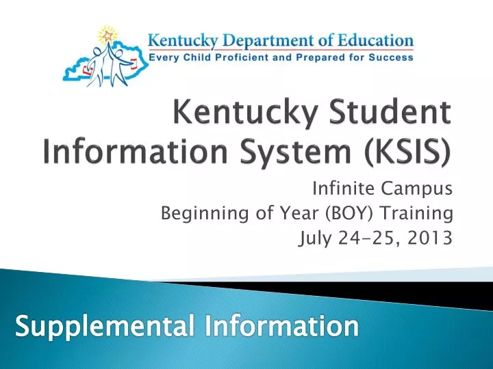 PPT - Kentucky Student Information System (KSIS) PowerPoint ...