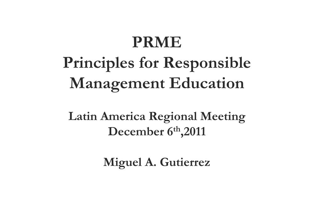 PPT - Insights on Responsible Management Education in Latin America: A ...