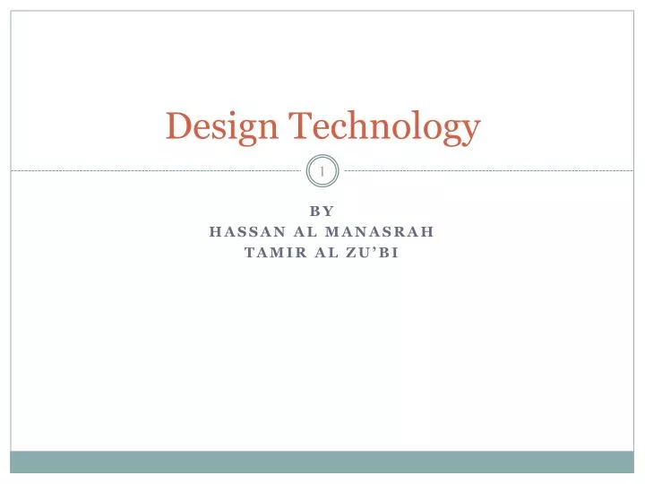 PPT - Design Technology PowerPoint Presentation, free download - ID:2968361