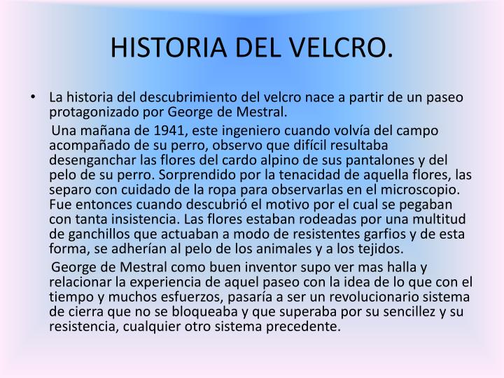 PPT - INVENTADO POR GEORGE DE MESTRAL PowerPoint Presentation - ID:2968876