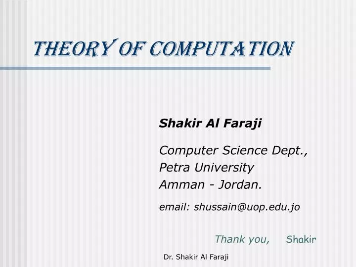 PPT - Theory of Computation PowerPoint Presentation, free download - ID:2968935