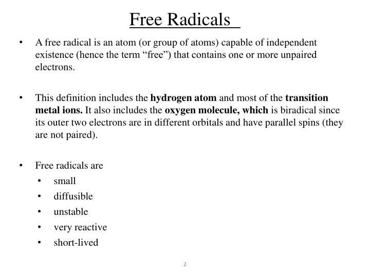 PPT - Oxygen Radicals and Reactive Oxygen Species PowerPoint ...