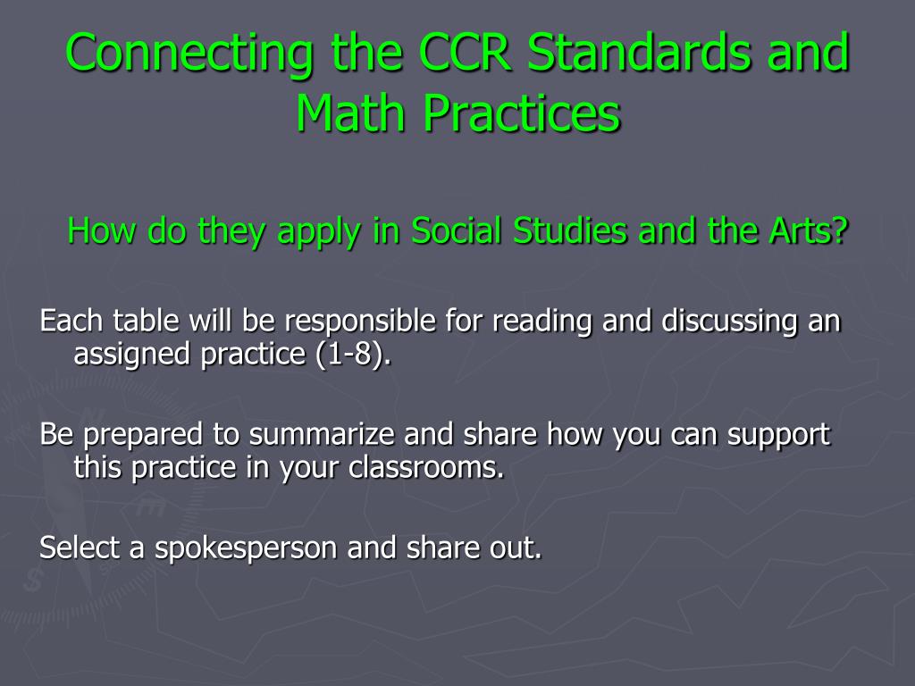 PPT - Common Core State Standards Social Studies & Arts Education ...