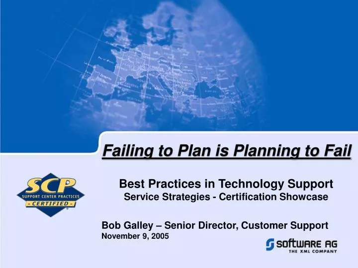 PPT - Failing to Plan is Planning to Fail Best Practices in Technology ...