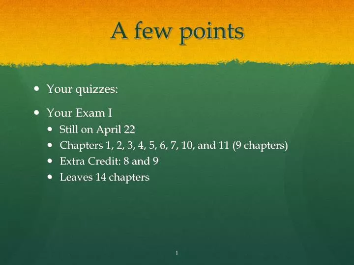 PPT - A few points PowerPoint Presentation, free download - ID:2969450