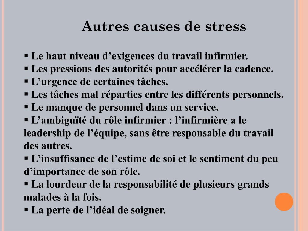 PPT - Vaincre le stress en soins infirmiers PowerPoint Presentation ...