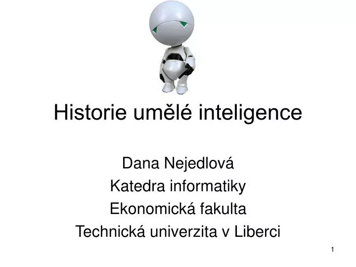 PPT - Historie umělé inteligence PowerPoint Presentation, free download - ID:2970961
