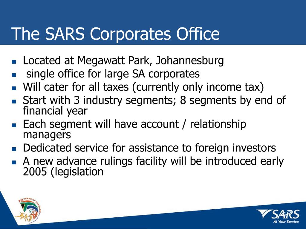 PPT - SARS Budget Vote Presentation to the Ad-hoc Committee on Finance ...