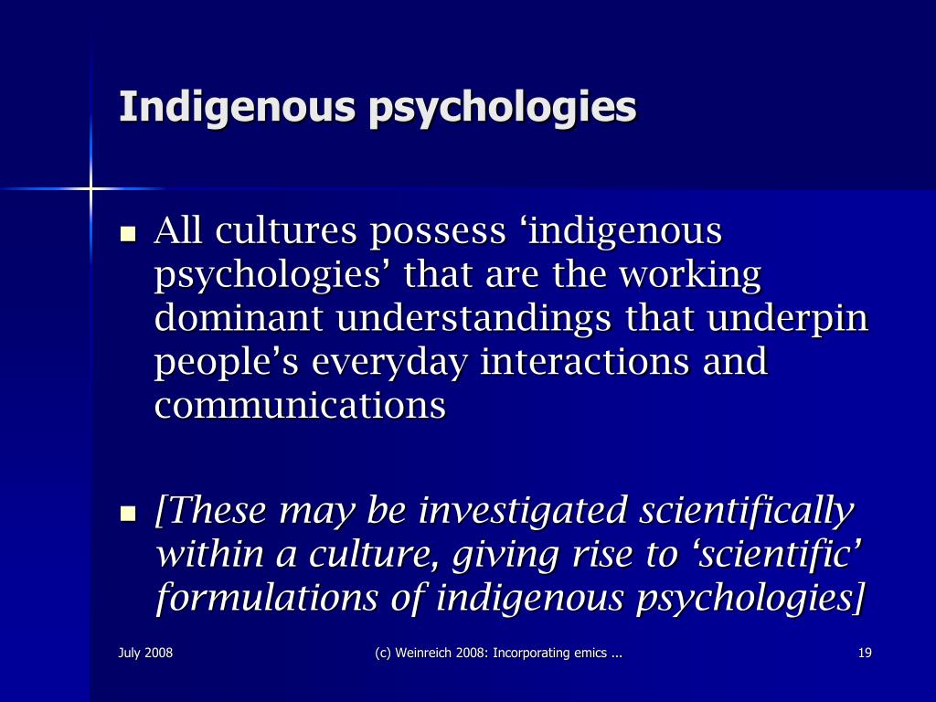 PPT - Symposium: Incorporating indigenous psychologies within cross ...