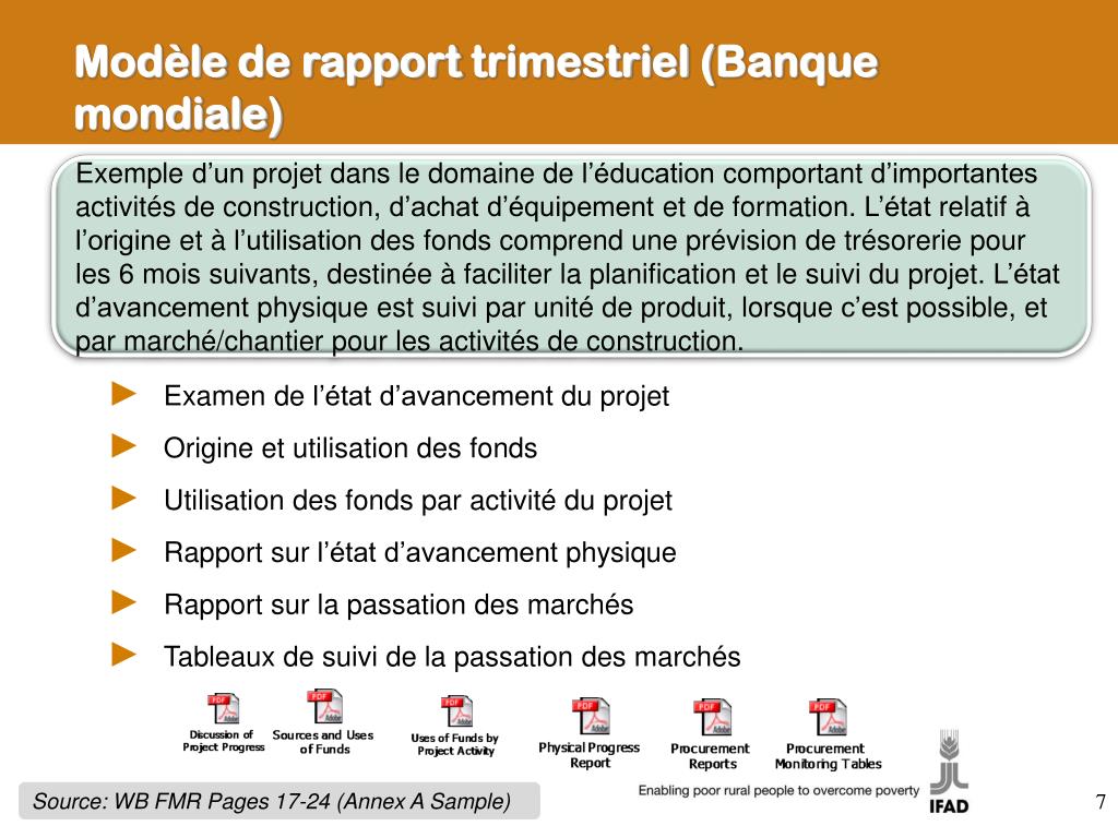 PPT - États financiers des projets et rapports trimestriels PowerPoint ...