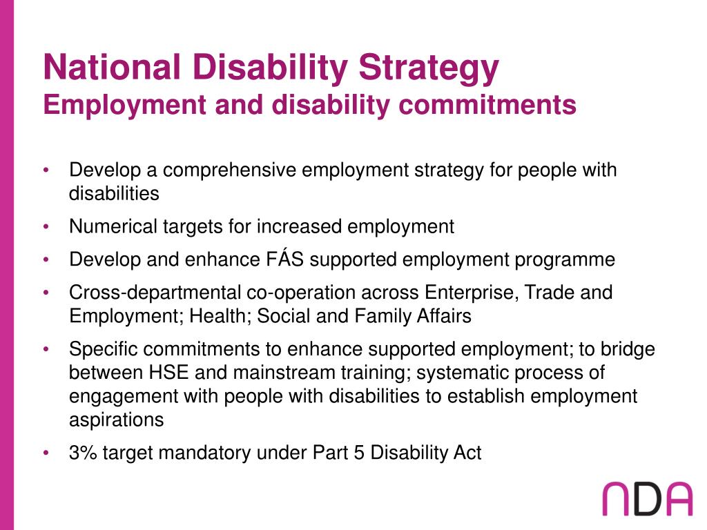 PPT - Supported employment and the National Disability Strategy ...