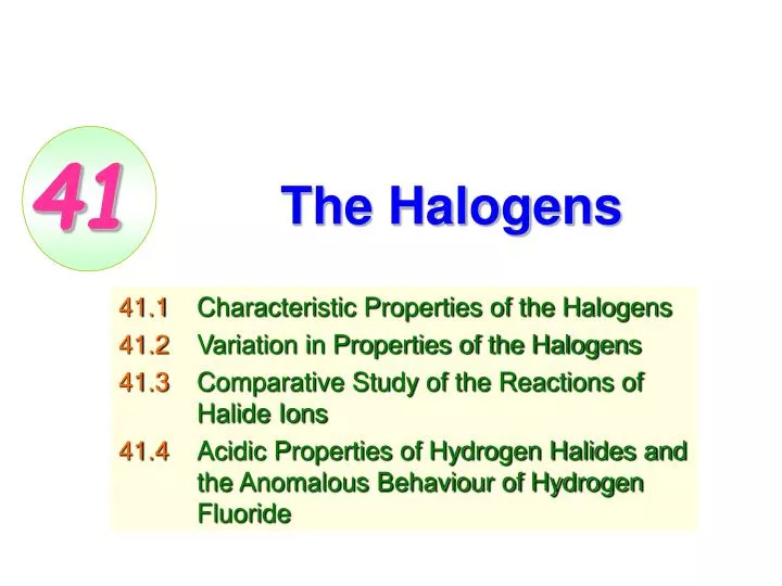 PPT - The Halogens PowerPoint Presentation, free download - ID:2972542
