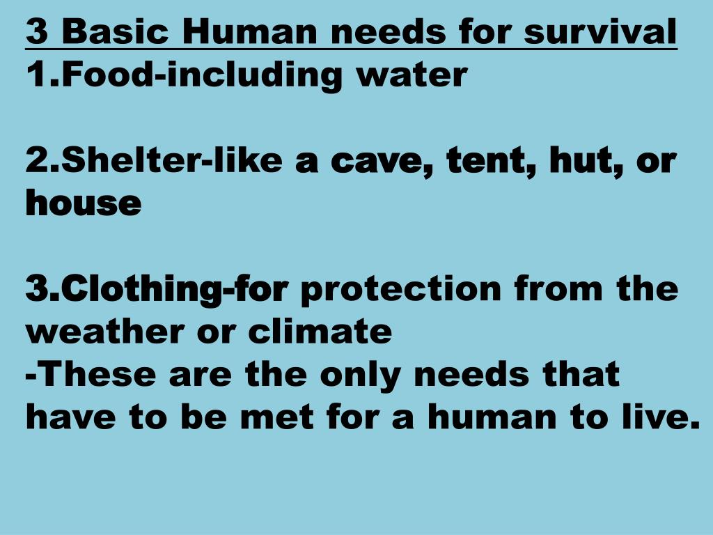 PPT - Understanding Basic Human Needs and Early Survival Strategies ...