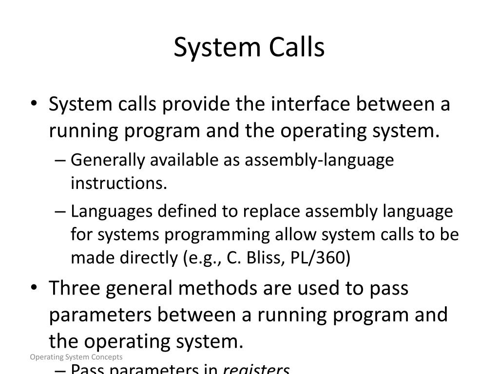 PPT - System Components Operating System Services System Calls System ... PPT - System Components Operating System Services System Calls System ...