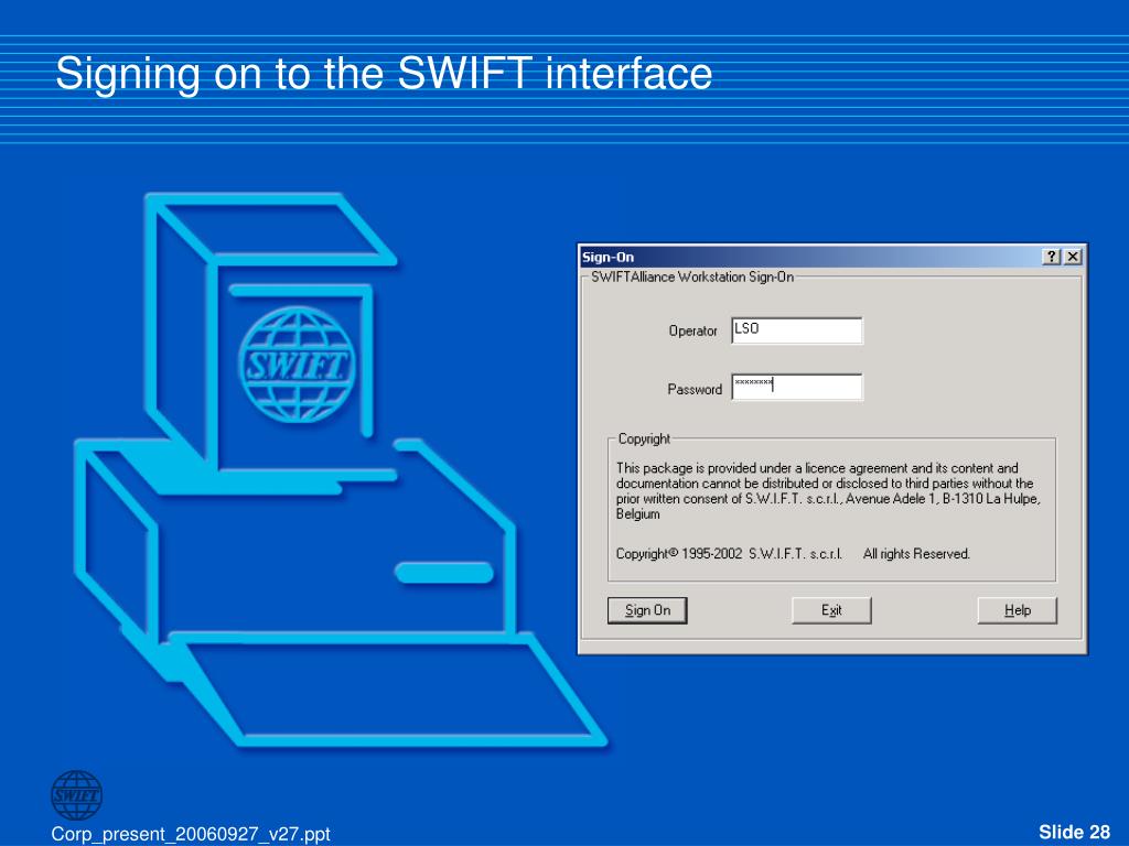 PPT - SWIFT: The Financial Industry Infrastructure for Secure Messaging ...