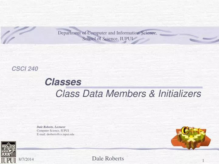 Ppt Classes Class Data Members And Initializers Powerpoint Presentation Id 2973351