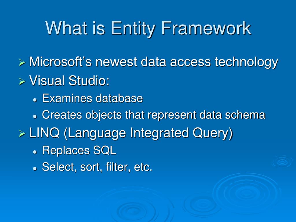PPT - Entity Framework PowerPoint Presentation, free download - ID:2973783 PPT - Entity Framework PowerPoint Presentation, free download - ID:2973783