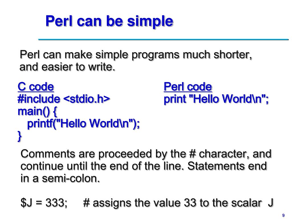 Ppt Introduction To Scripting Languages And Perl Basics Powerpoint Presentation Id2974191 2556