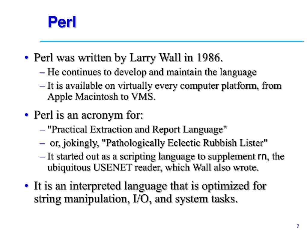 Ppt Introduction To Scripting Languages And Perl Basics Powerpoint Presentation Id2974191 1359