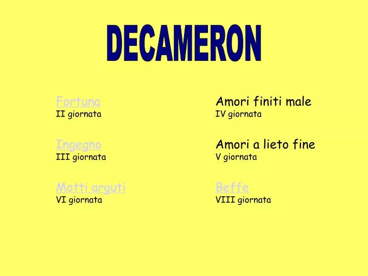 PPT - DECAMERON PowerPoint Presentation, free download - ID:2974326