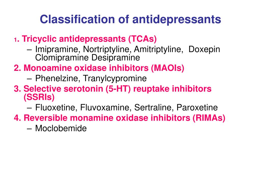 PPT - Antidepressants. Antianxiety, Psychostimulants and ...