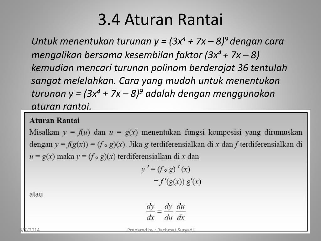 PPT - Bab III TURUNAN FUNGSI PowerPoint Presentation, free download ...