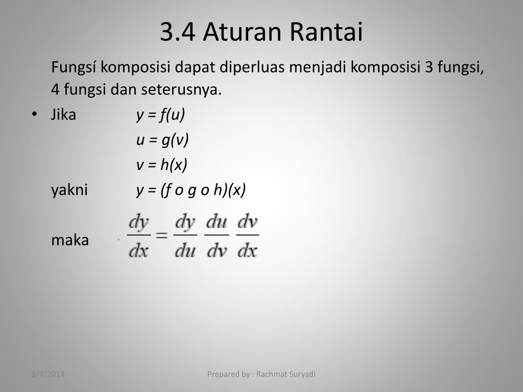 PPT - Bab III TURUNAN FUNGSI PowerPoint Presentation, free download ...