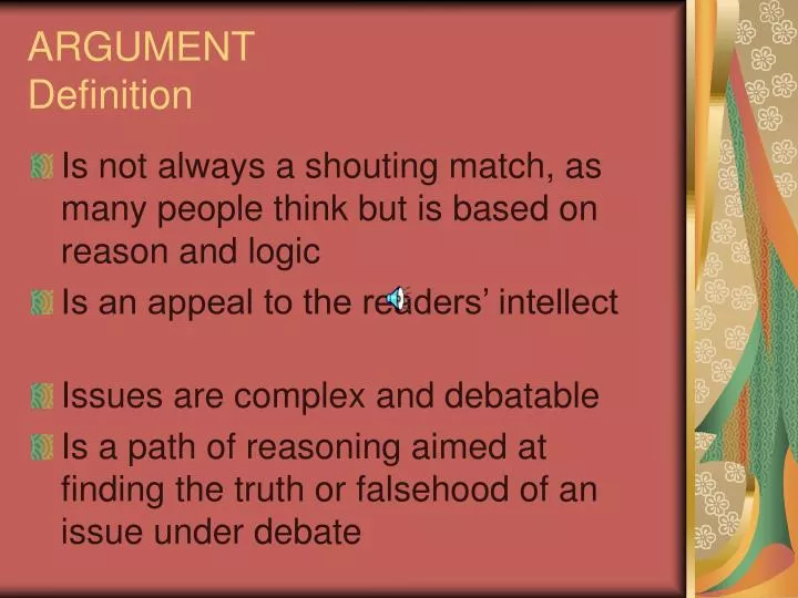 PPT - ARGUMENT Definition PowerPoint Presentation, free download - ID ...