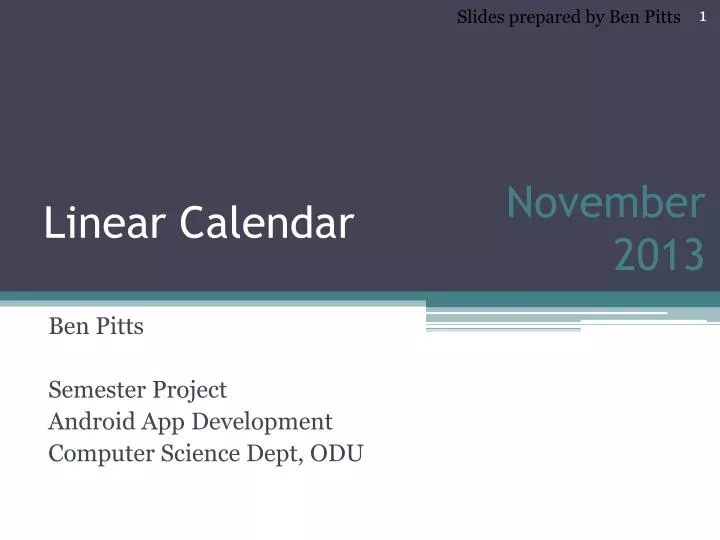 PPT - Linear Calendar PowerPoint Presentation, free download - ID:2975677