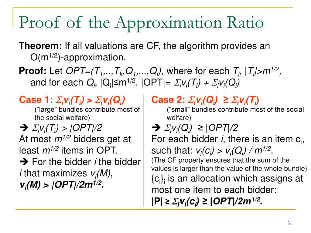 Ppt Approximation Algorithms For Combinatorial Auctions With Complement Free Bidders