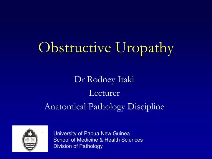 PPT - Obstructive Uropathy PowerPoint Presentation, free download - ID ...