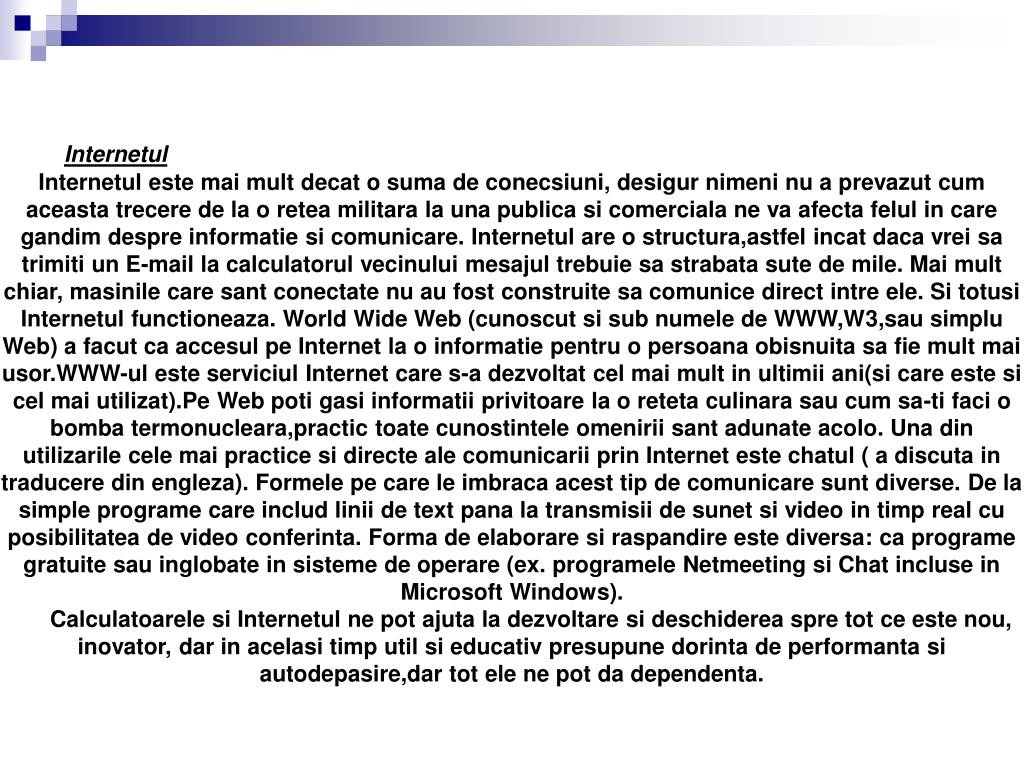 PPT - Calculatoarele personale si Internetul Calculatorul personal ...